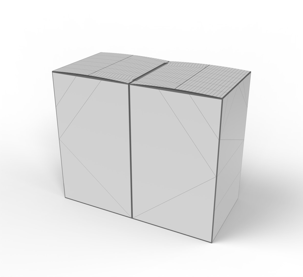3D Double Box Packaging Box 90x90x150mm - TurboSquid 2318026