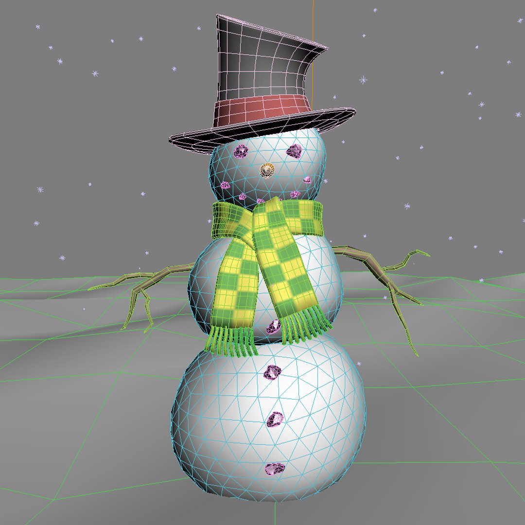 Snowman Snow Man 3d Model