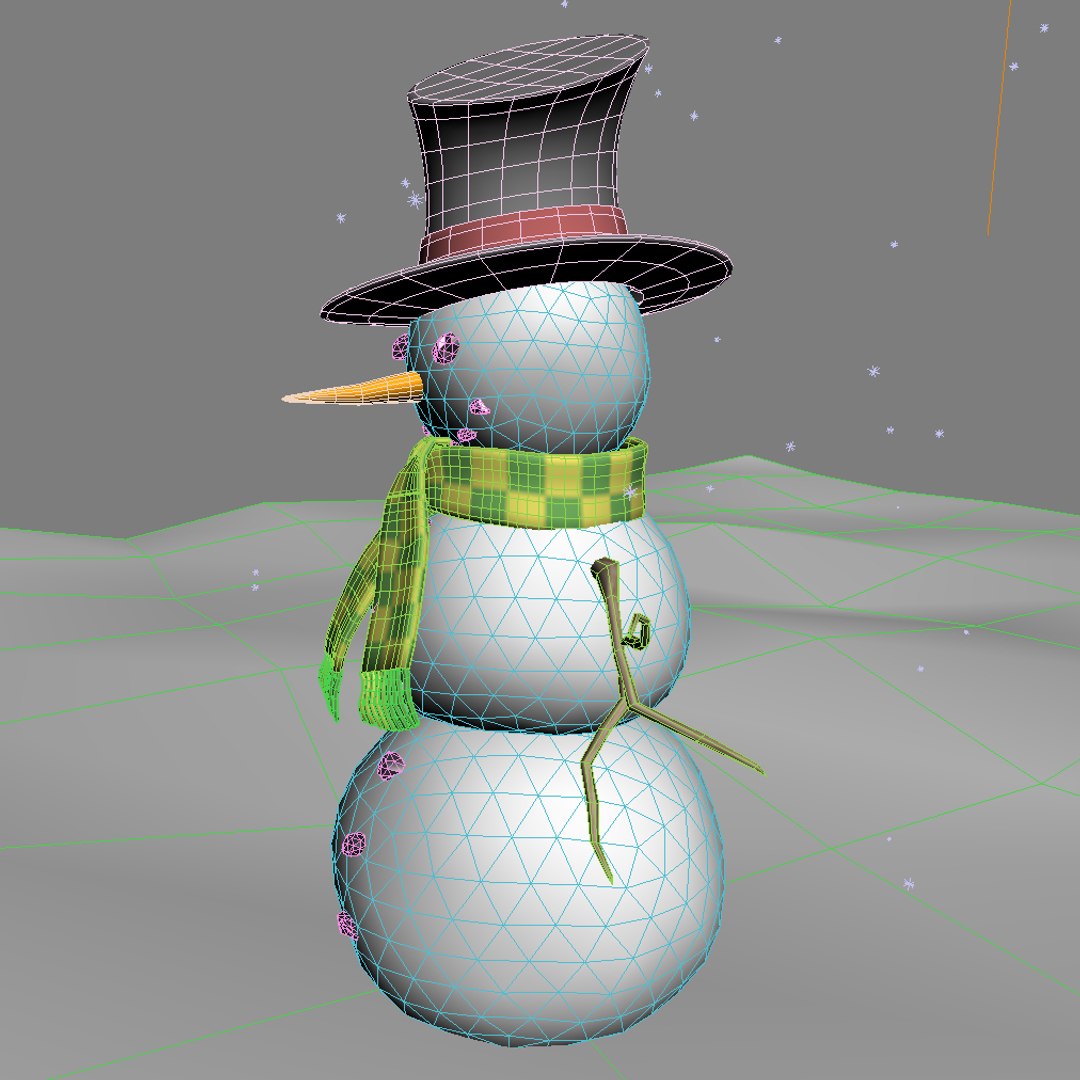Snowman Snow Man 3d Model