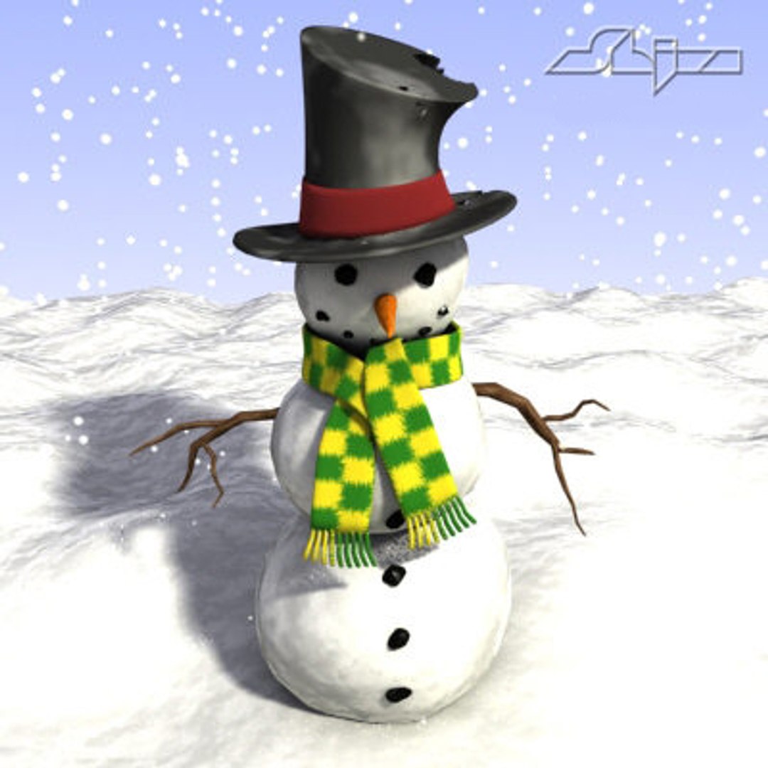 Snowman Snow Man 3d Model