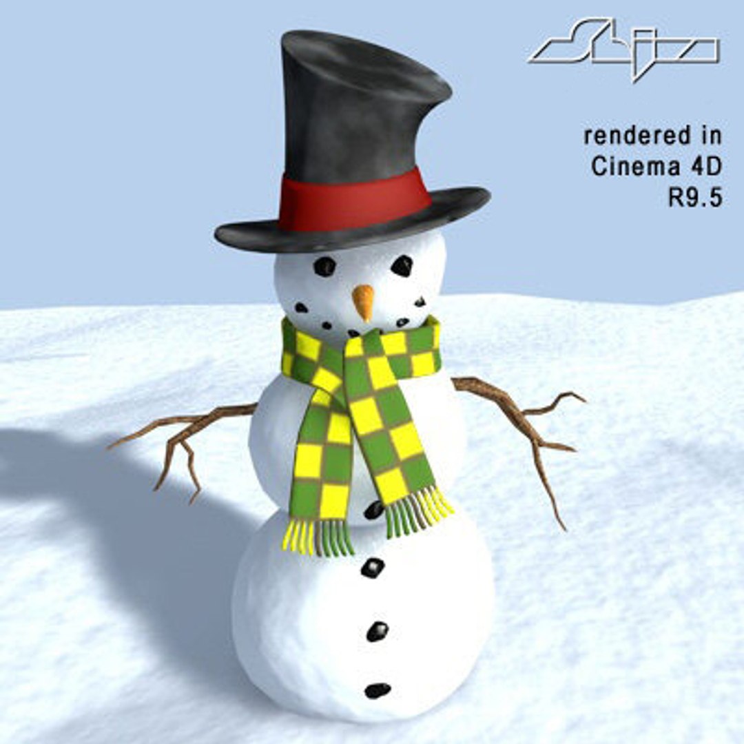Snowman Snow Man 3d Model