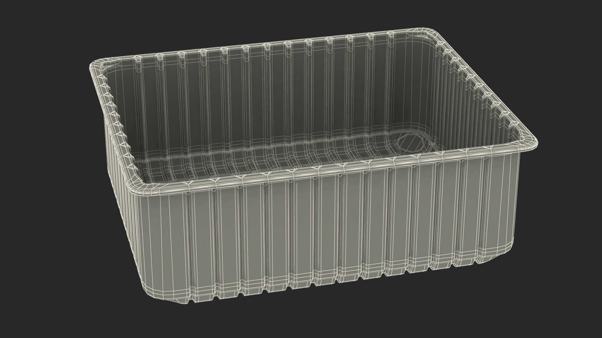 3D Plastic Food Storage Without Lid Black 32x26cm - TurboSquid 1956133