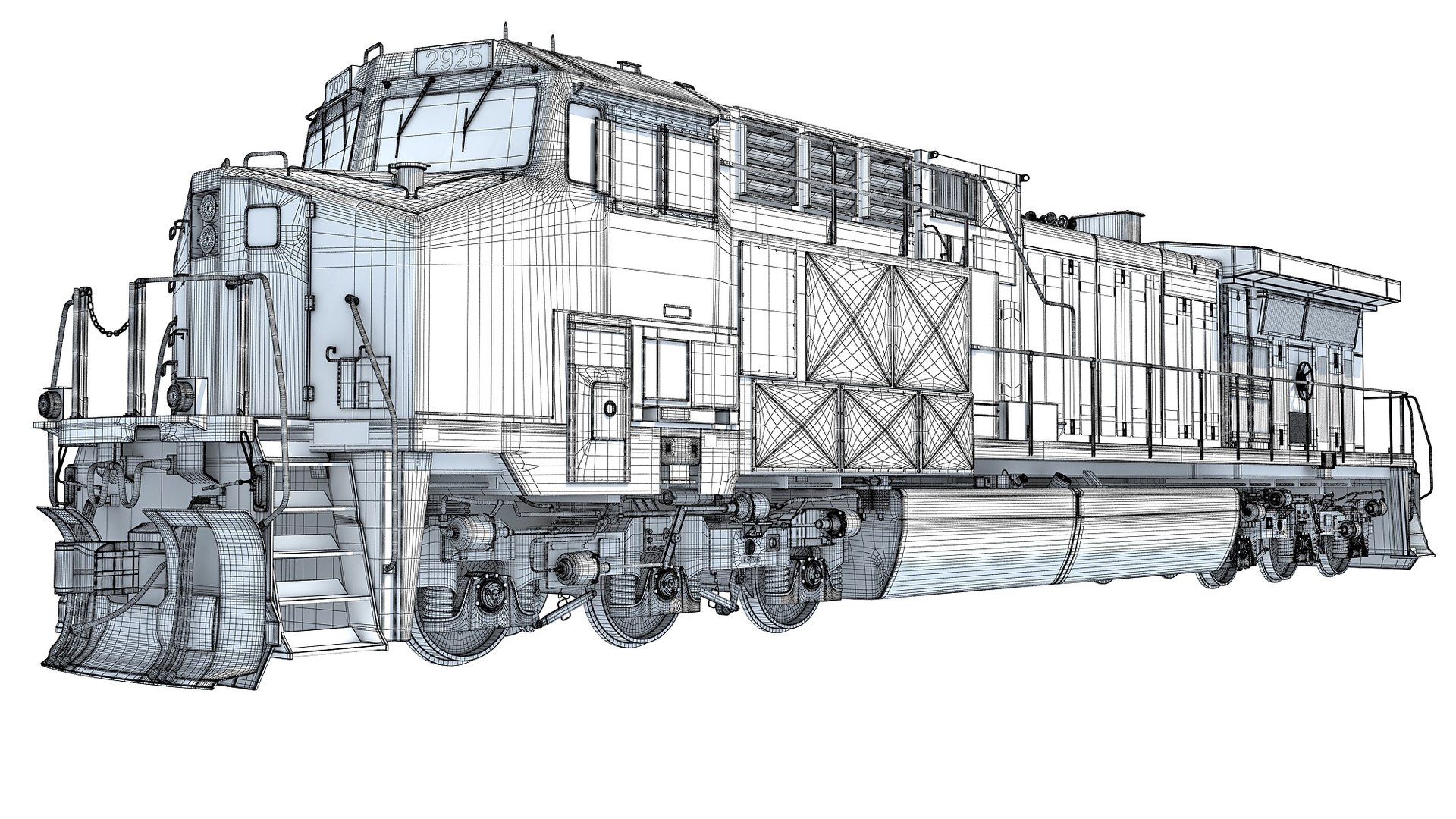 Canadian pacific train 3D model - TurboSquid 1688902