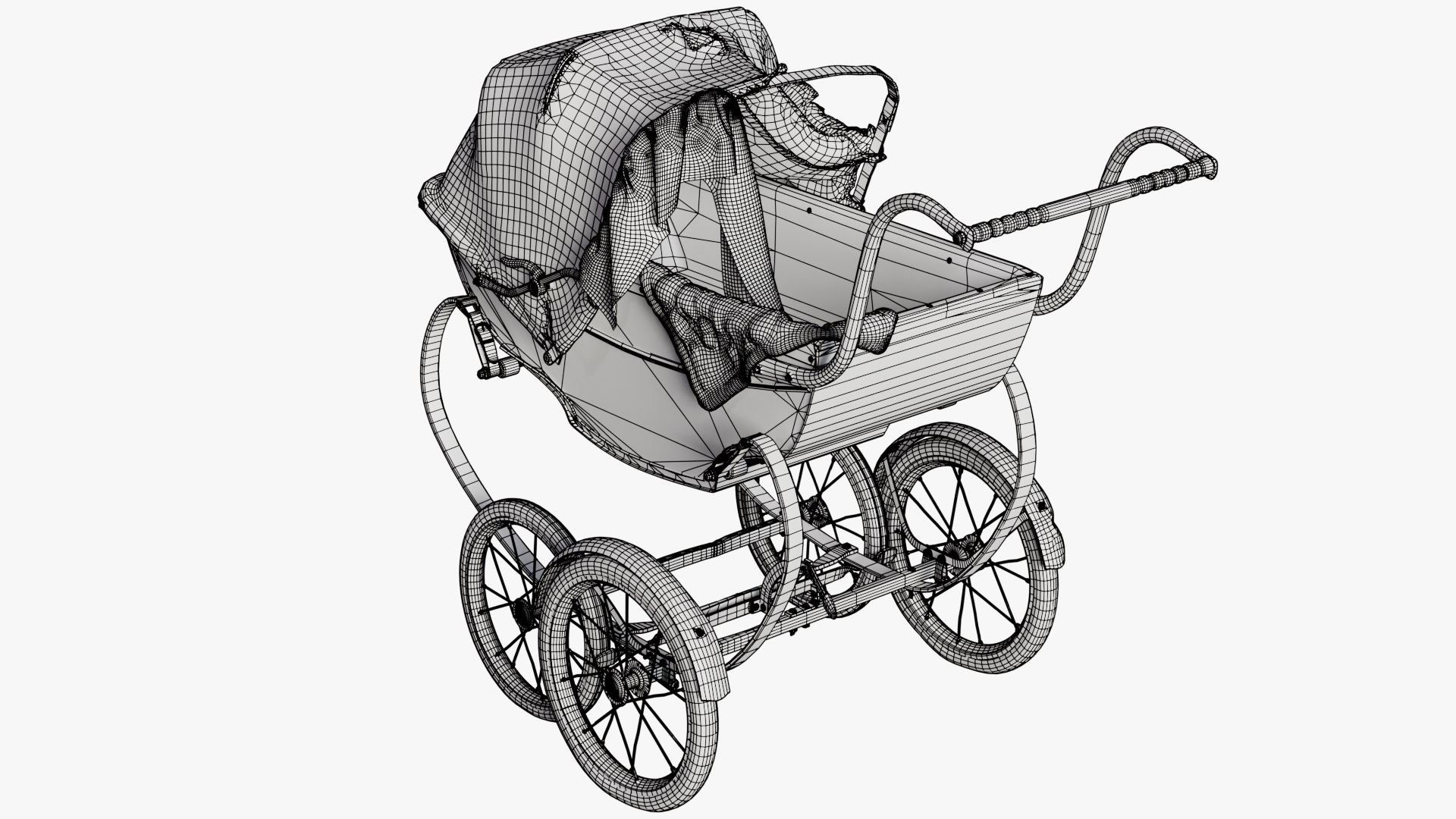 Vintage Stroller Model - TurboSquid 2327152