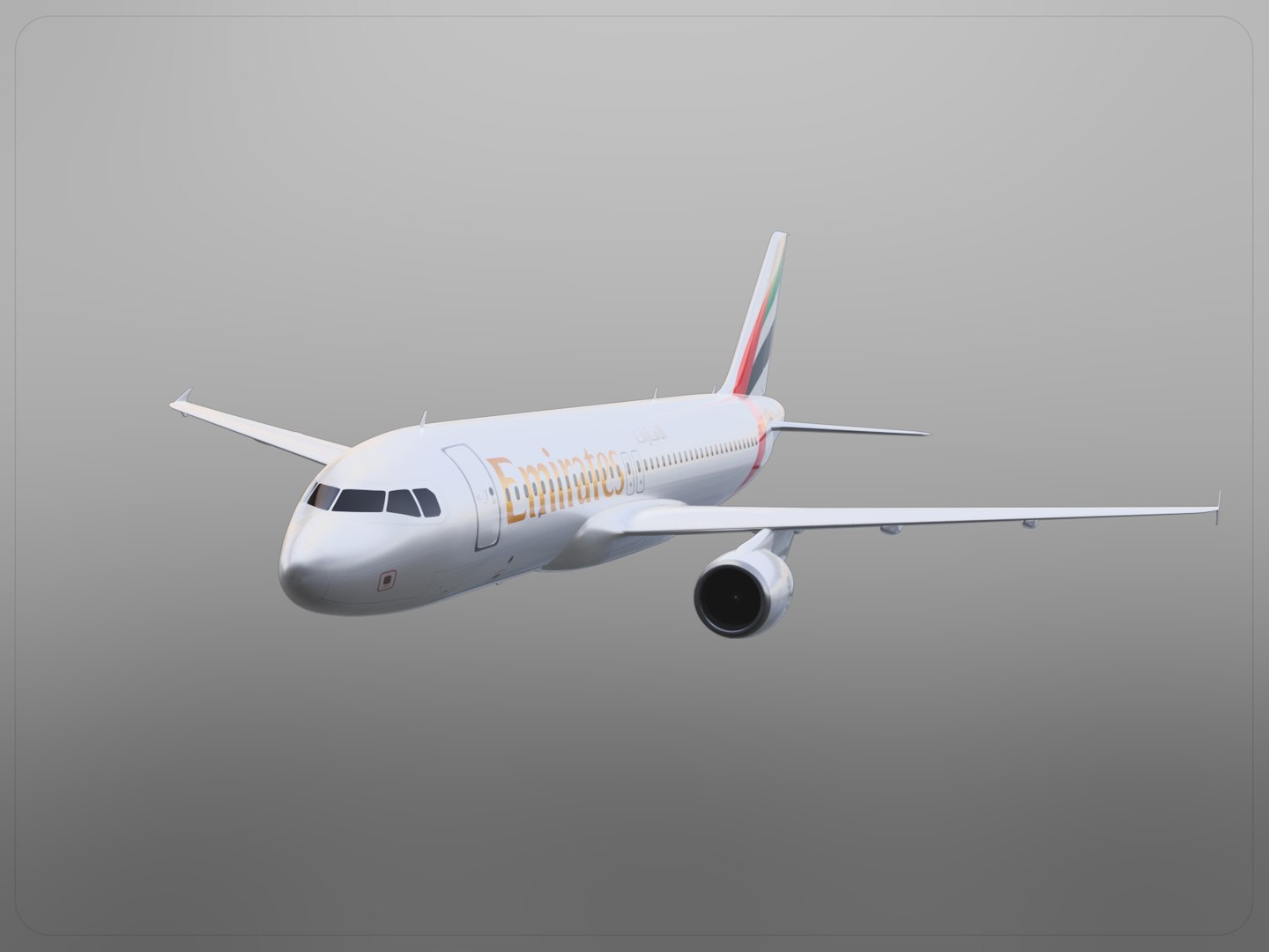 Airbus A320 Emirates 3D Model - TurboSquid 1192908
