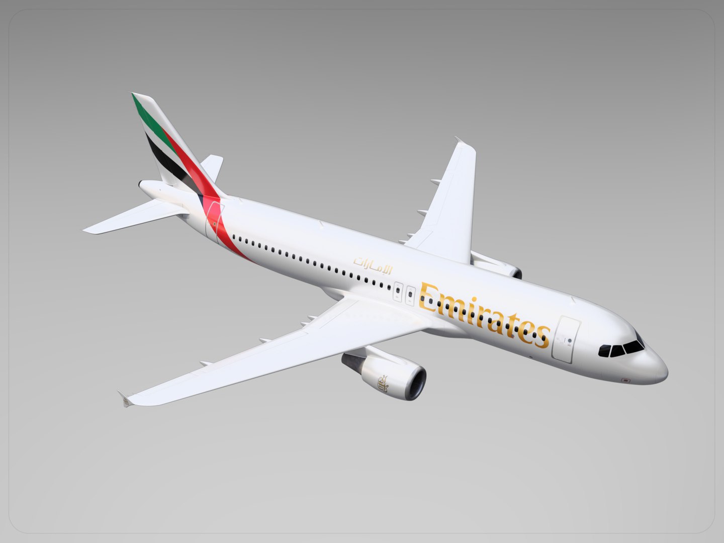 Airbus A320 Emirates 3D Model - TurboSquid 1192908