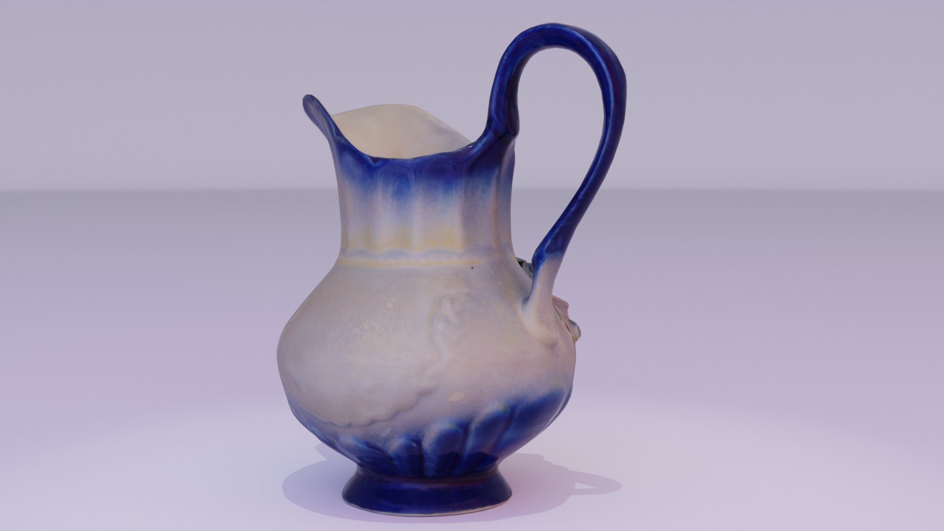 Porcelain pitcher with roses 01 3D model 3D model - TurboSquid 1968962