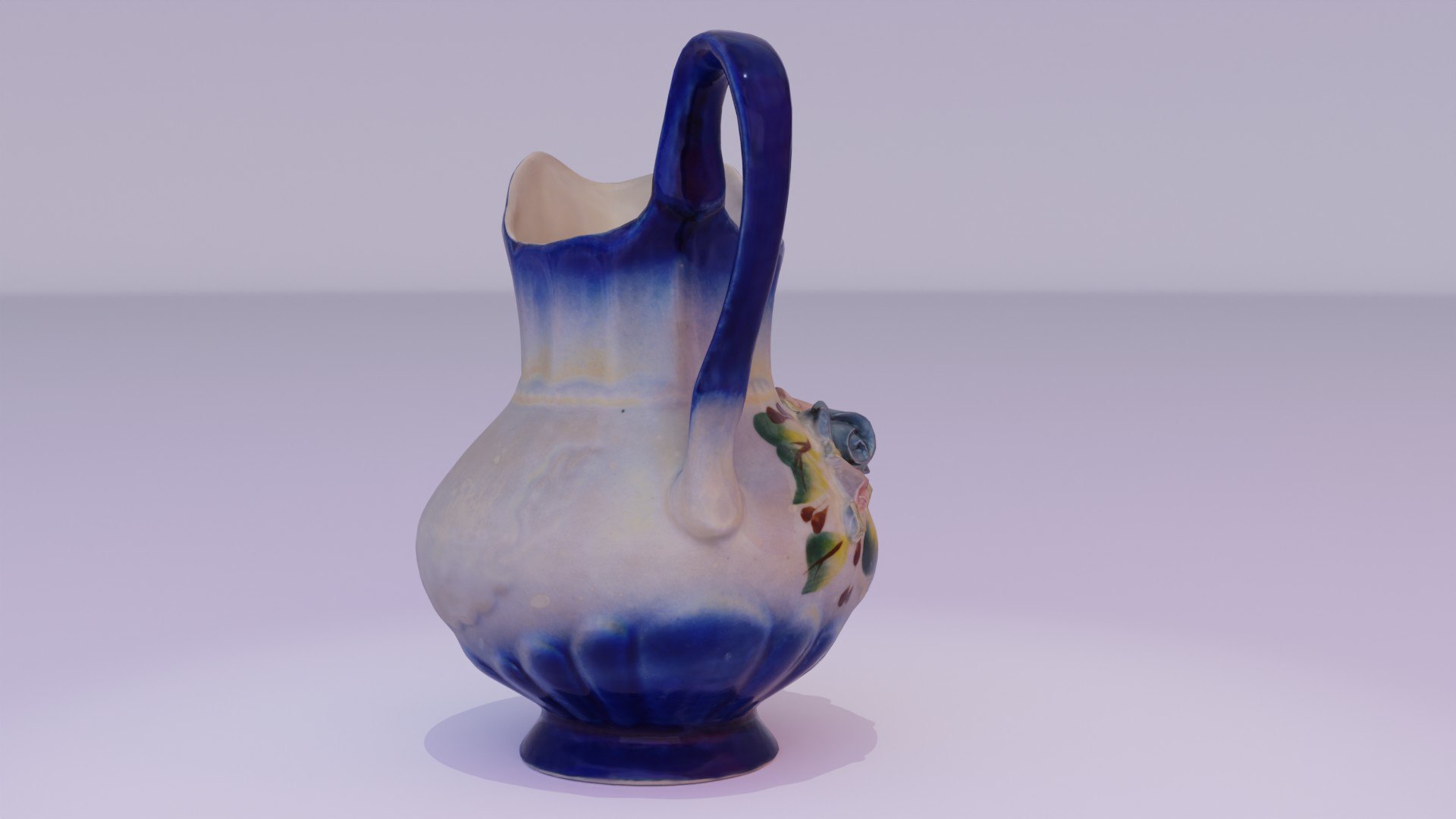 Porcelain pitcher with roses 01 3D model 3D model - TurboSquid 1968962