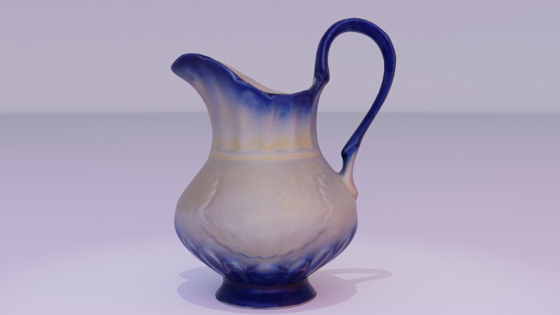 Porcelain pitcher with roses 01 3D model 3D model - TurboSquid 1968962
