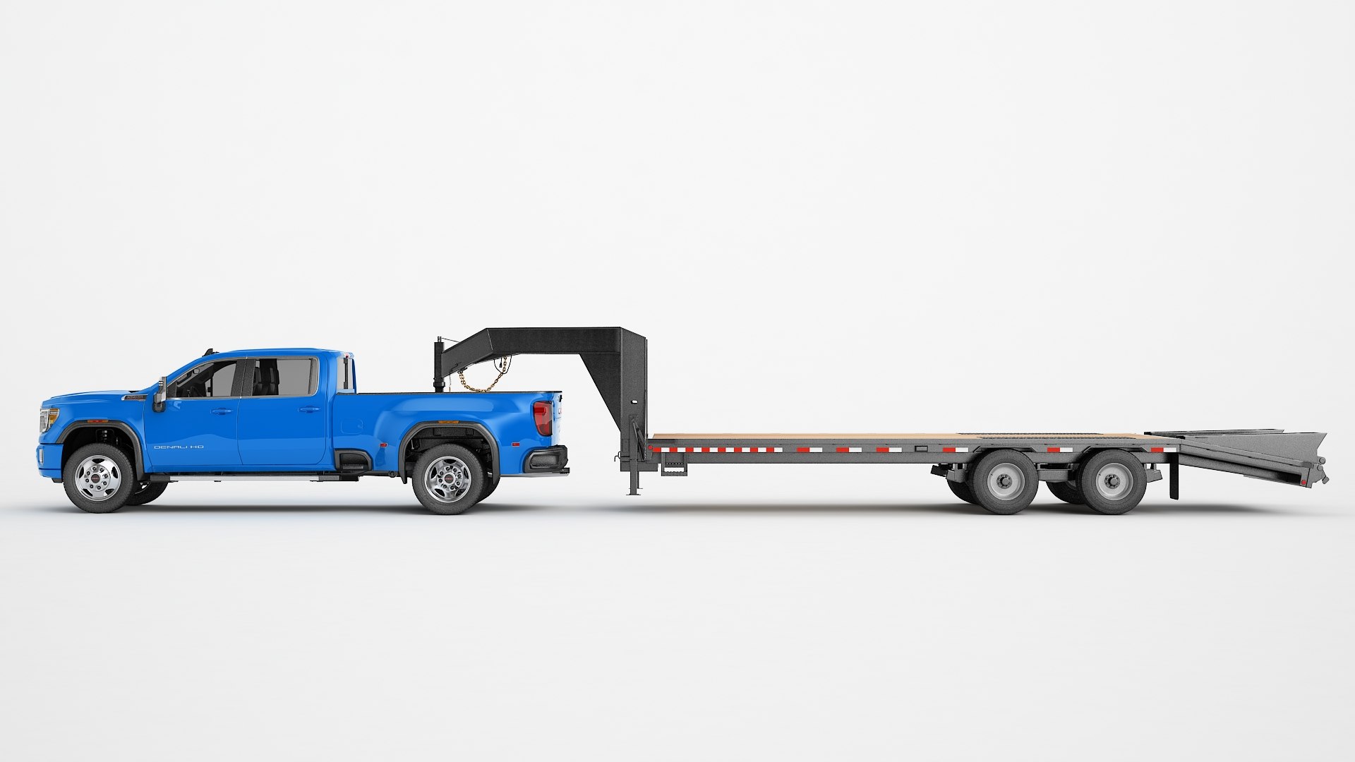 GMC SIERRA HD DENALI 2020 Gooseneck Trailer 03 model - TurboSquid 2015404