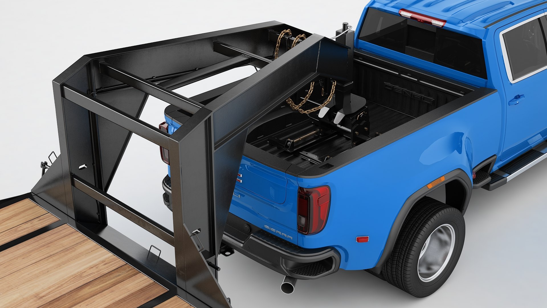 GMC SIERRA HD DENALI 2020 Gooseneck Trailer 03 model - TurboSquid 2015404