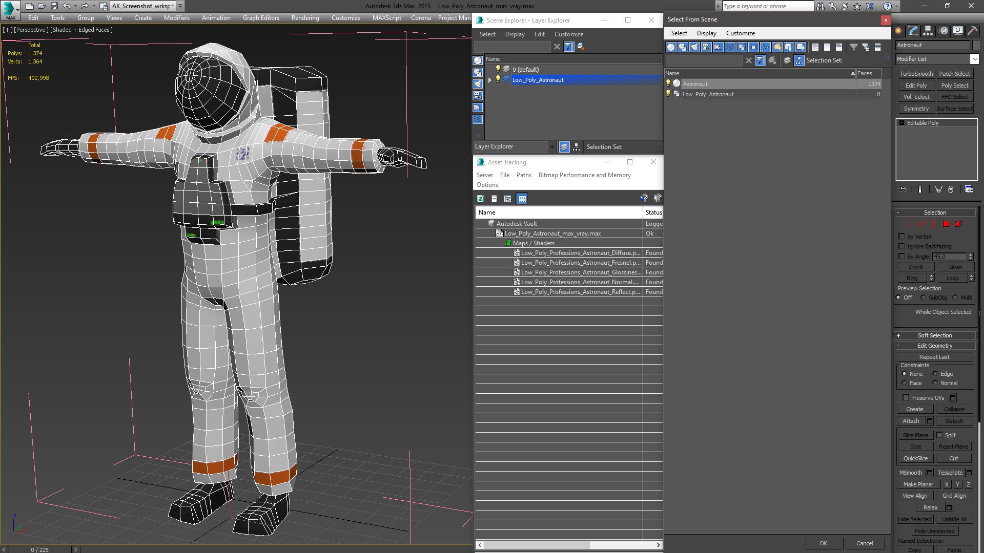 3D Low Poly Astronaut Model - TurboSquid 2180547