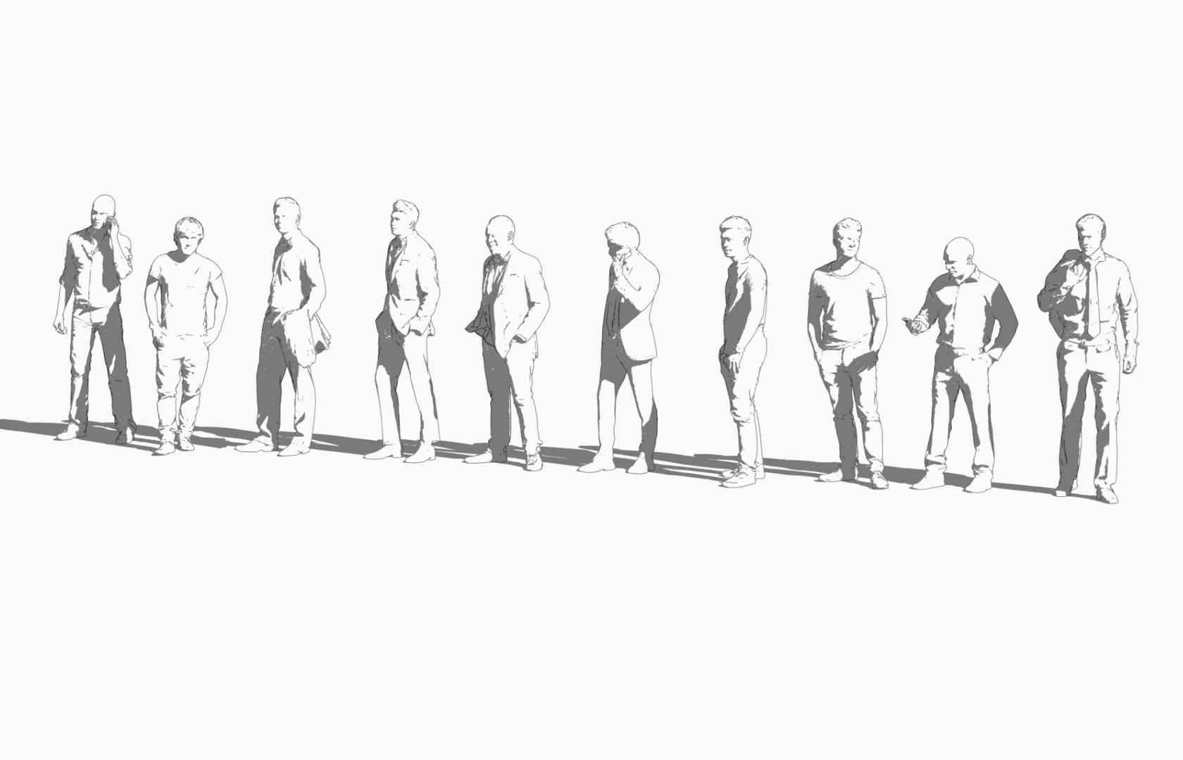3D People - Adult Standing Still - Man Model - TurboSquid 1772081