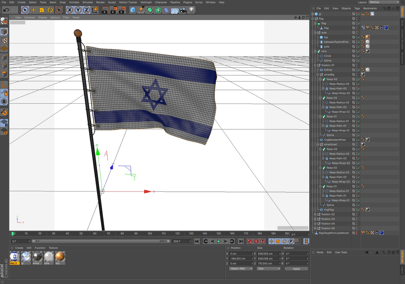 3D israel flag - TurboSquid 1290990