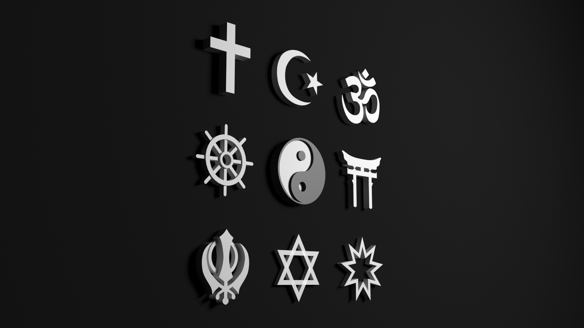 3D World Religions Icons - TurboSquid 1735441