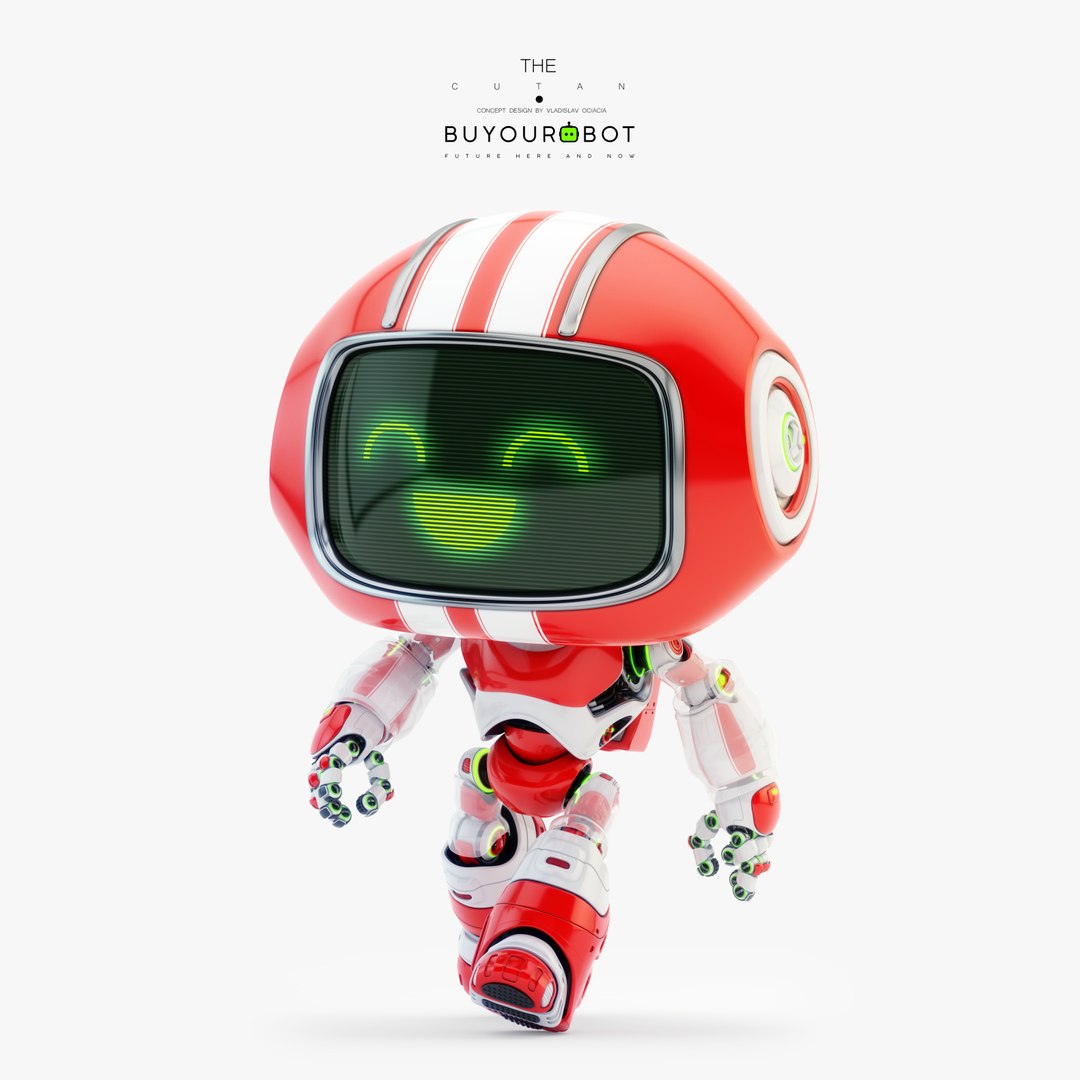 Lovely robot - friendly 3D model - TurboSquid 1473293