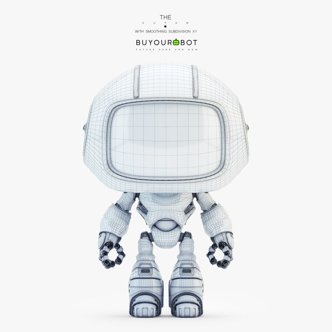 Lovely robot - friendly 3D model - TurboSquid 1473293