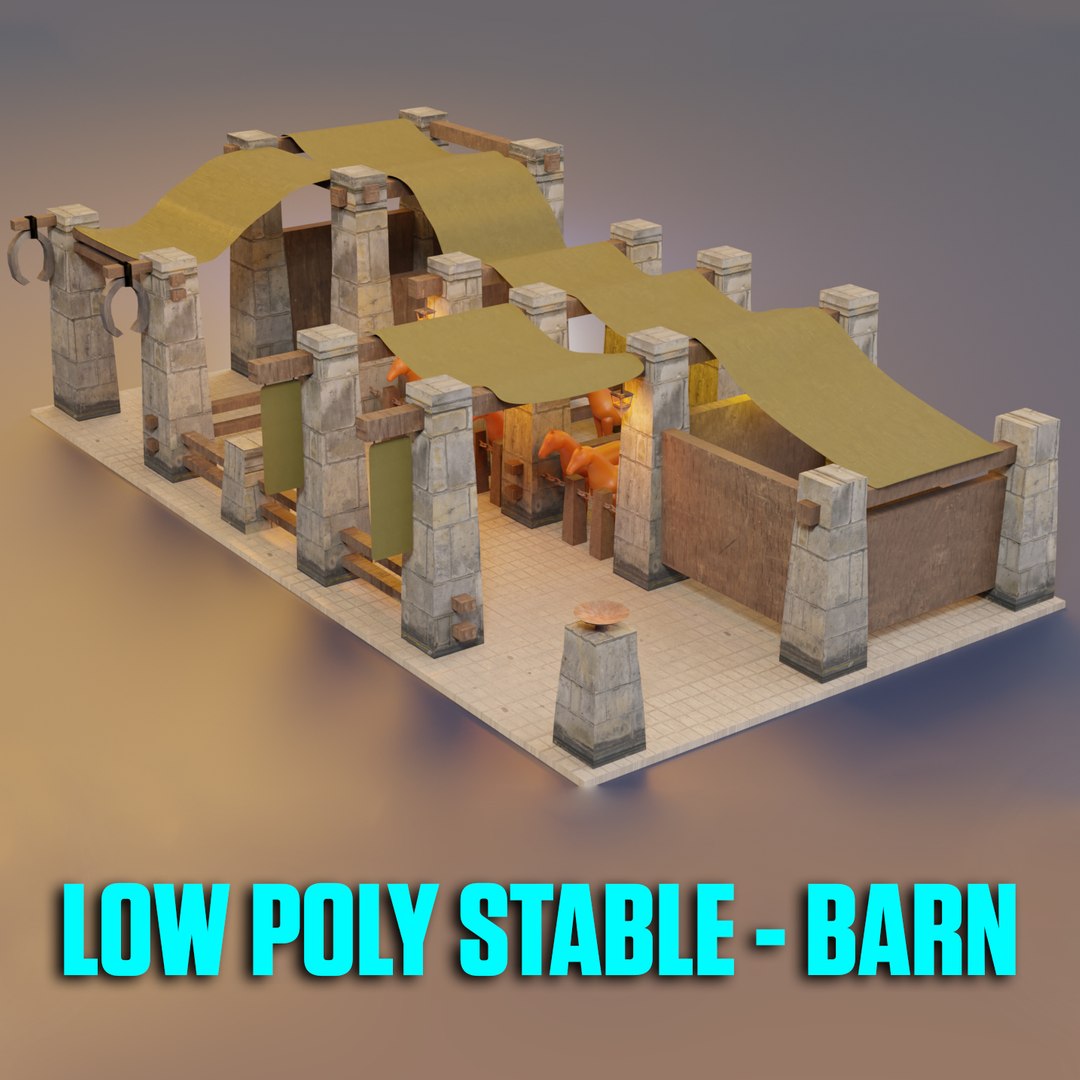 Low Poly Stable Model - TurboSquid 1932350