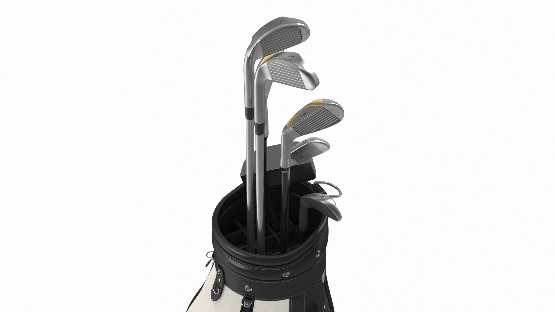 3D Golf Club Set With Bag - TurboSquid 2237006