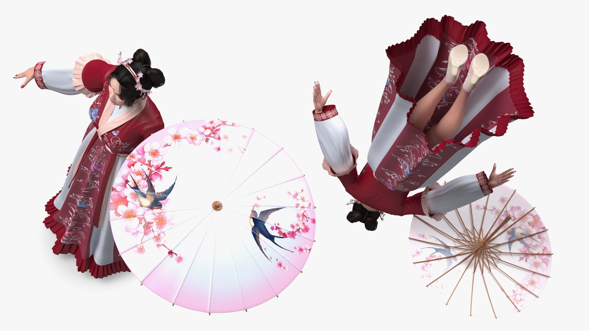 Traditional Chinese Woman Rigged 3D model - TurboSquid 2024971