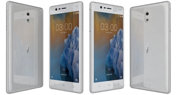 modelo 3d Nokia 3 Silver White - TurboSquid 1152171