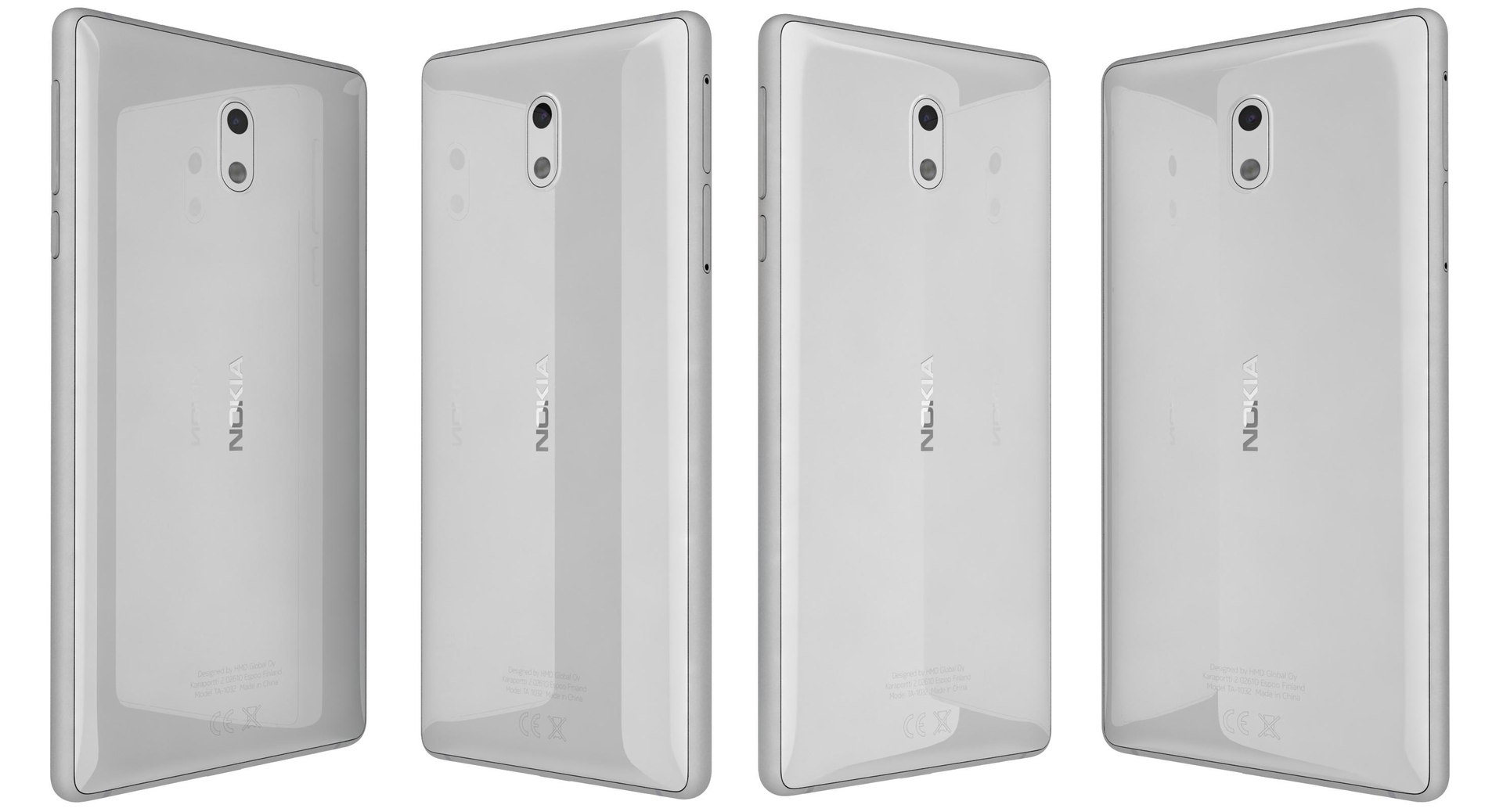Nokia 3 Silver White 3D Model - TurboSquid 1152171