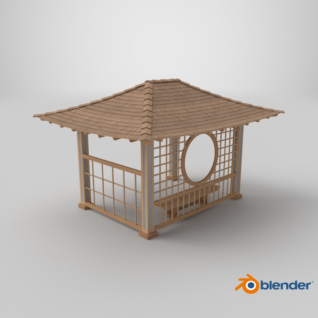 Japanese Gazebo 3D Model - TurboSquid 2491115