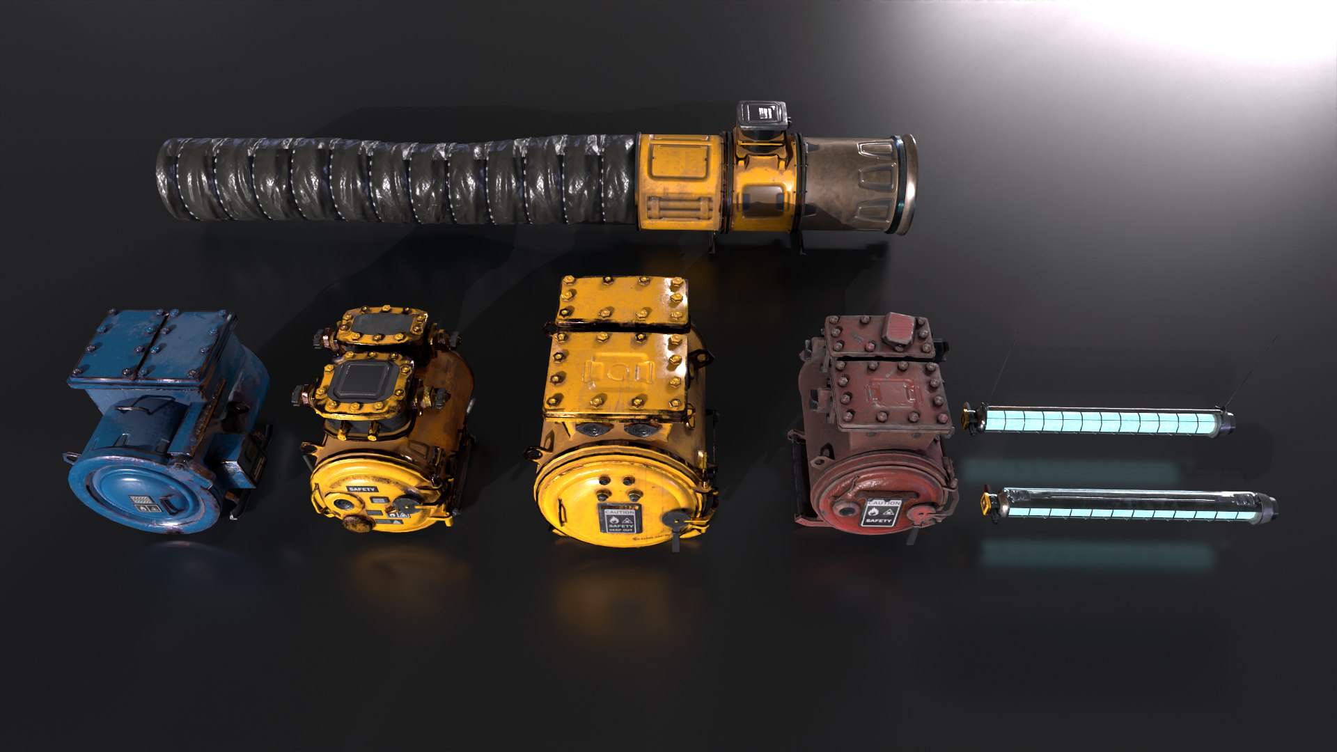 Mine Props Industrial Model - TurboSquid 1883056