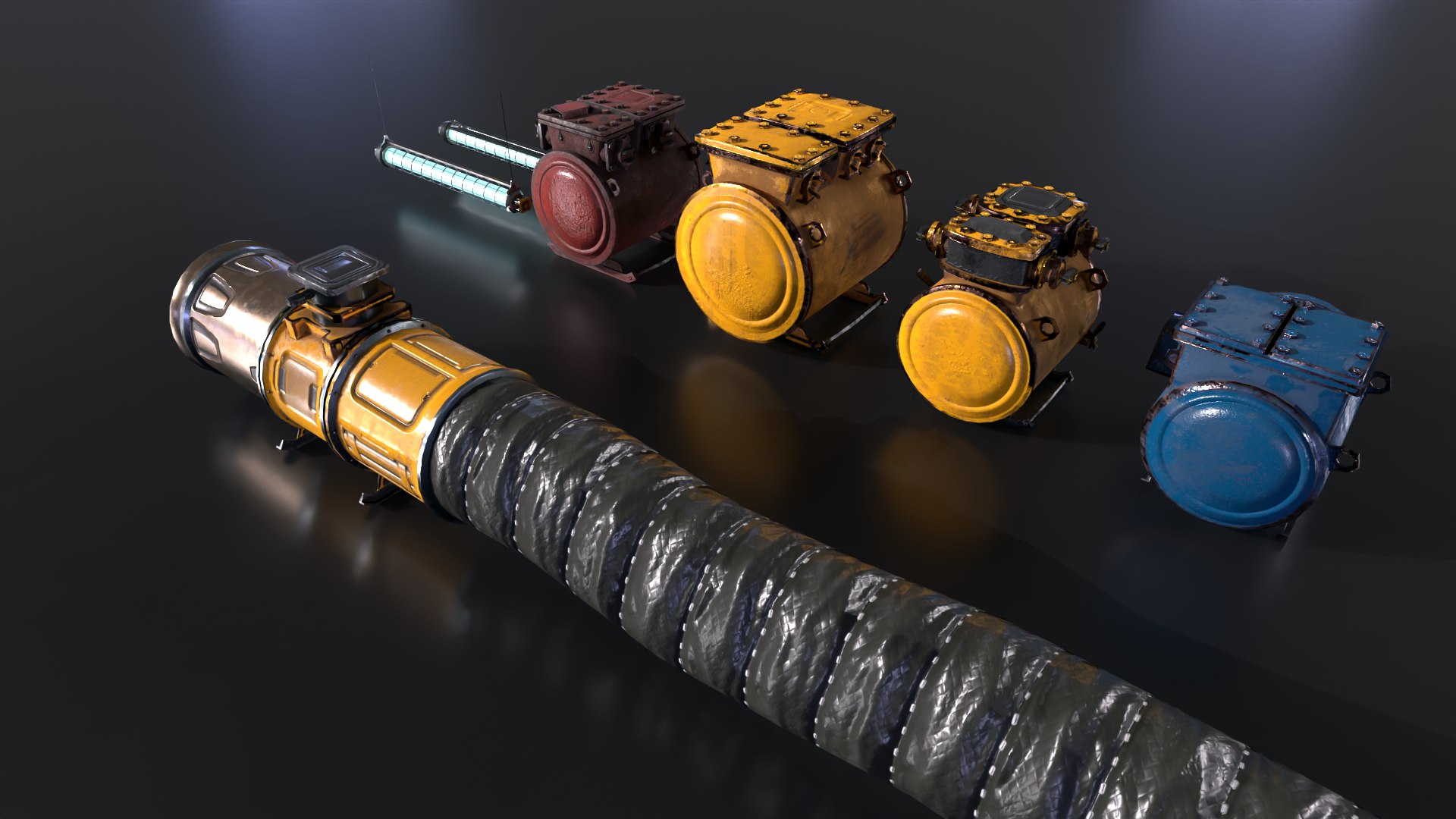 Mine Props Industrial Model - TurboSquid 1883056