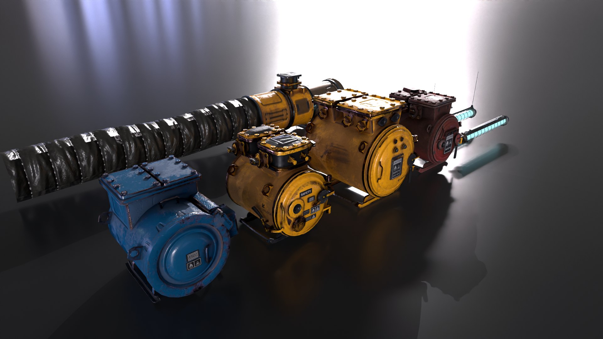 Mine Props Industrial Model - TurboSquid 1883056