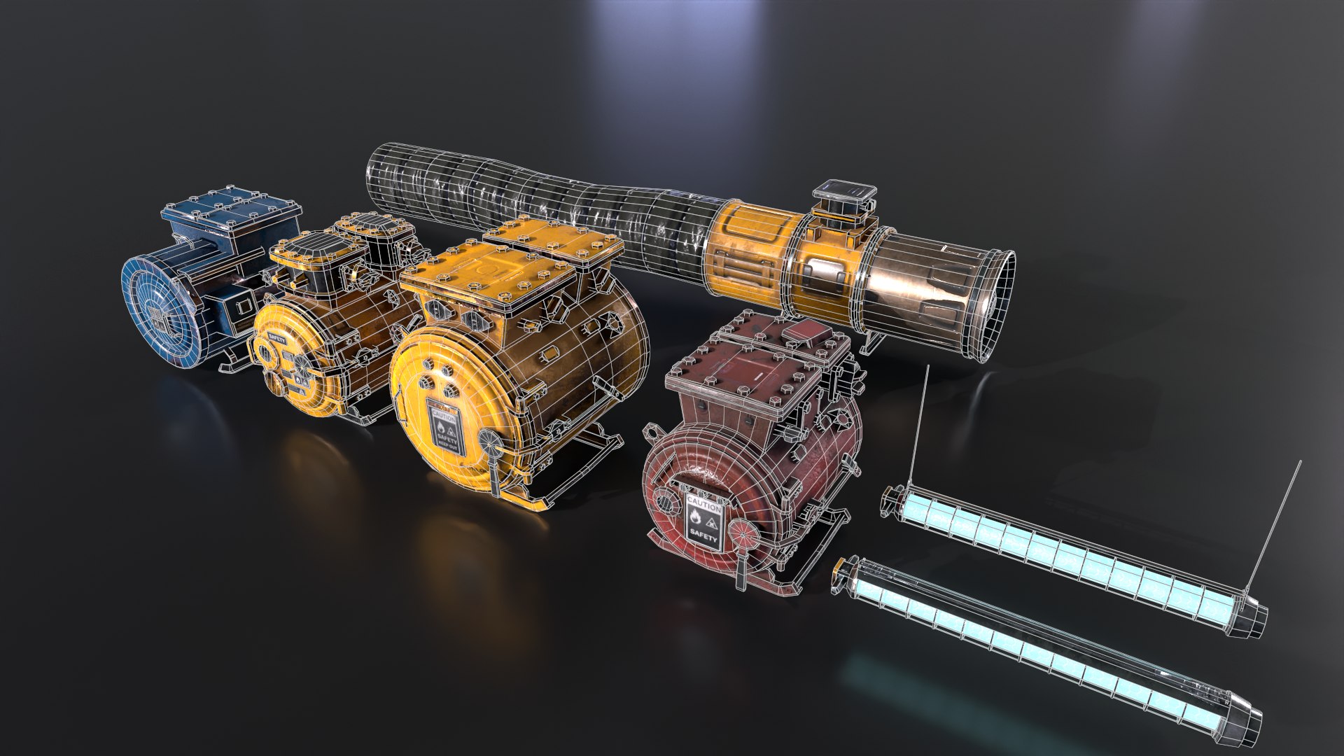 Mine Props Industrial Model - TurboSquid 1883056