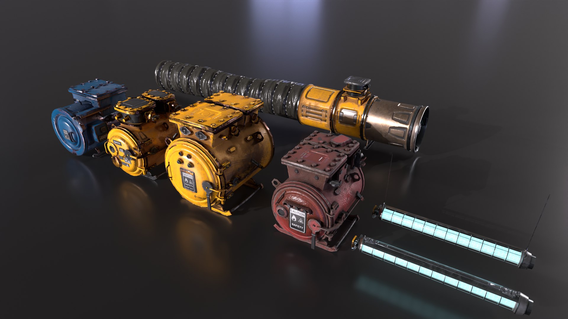 Mine Props Industrial Model - TurboSquid 1883056