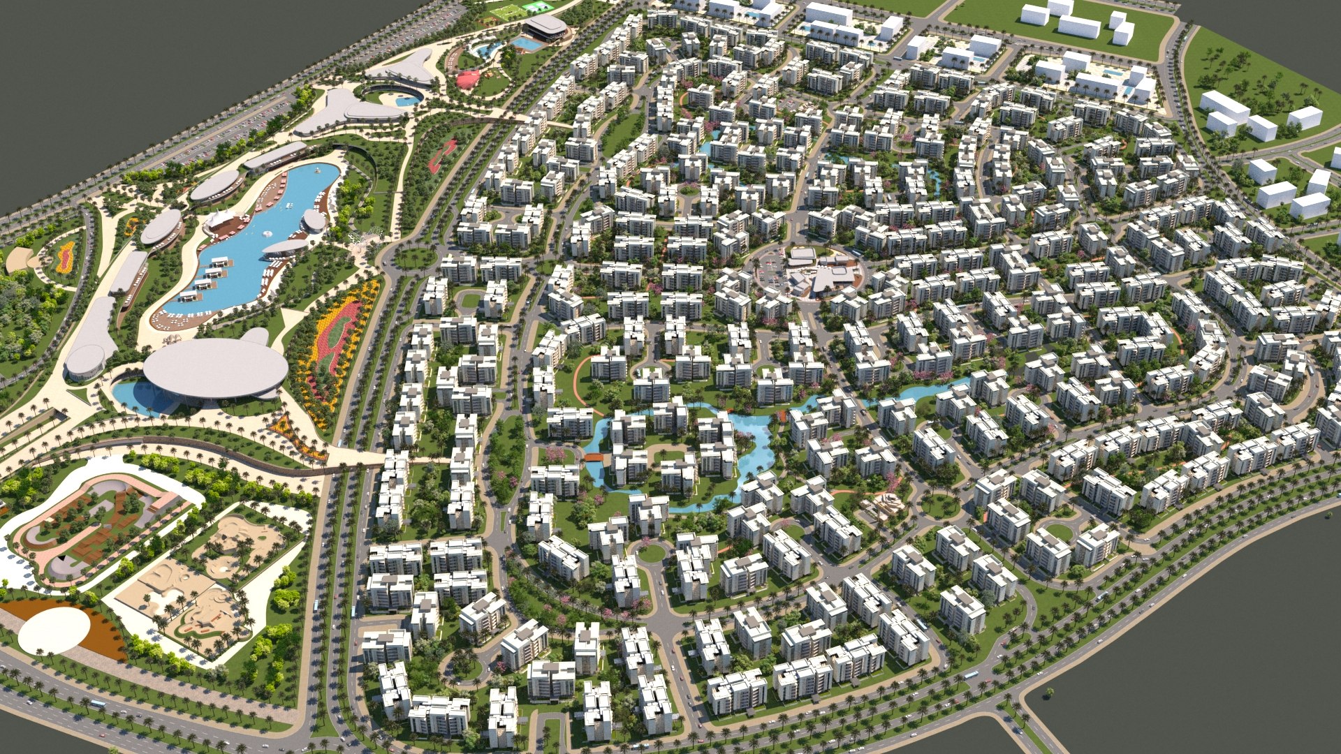 3D City Park Model - TurboSquid 1965270