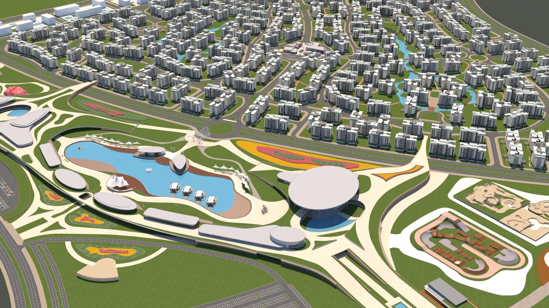 3D City Park Model - TurboSquid 1965270