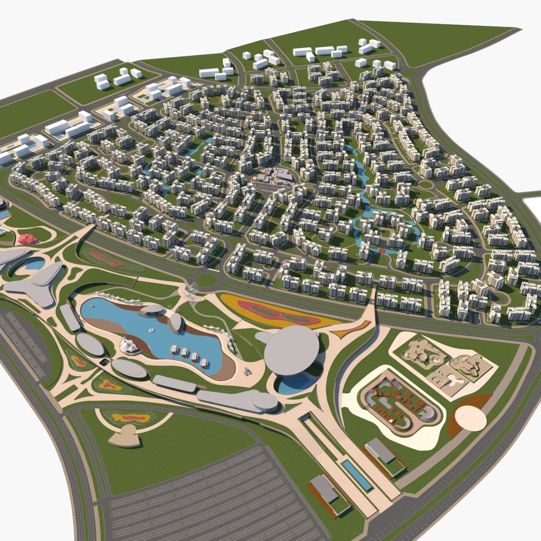 3D City Park Model - TurboSquid 1965270
