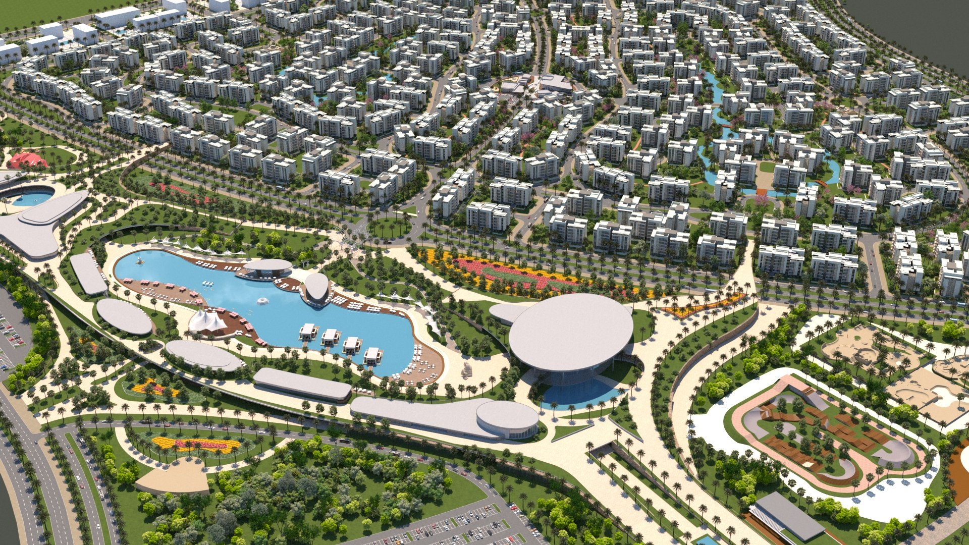 3D City Park Model - TurboSquid 1965270