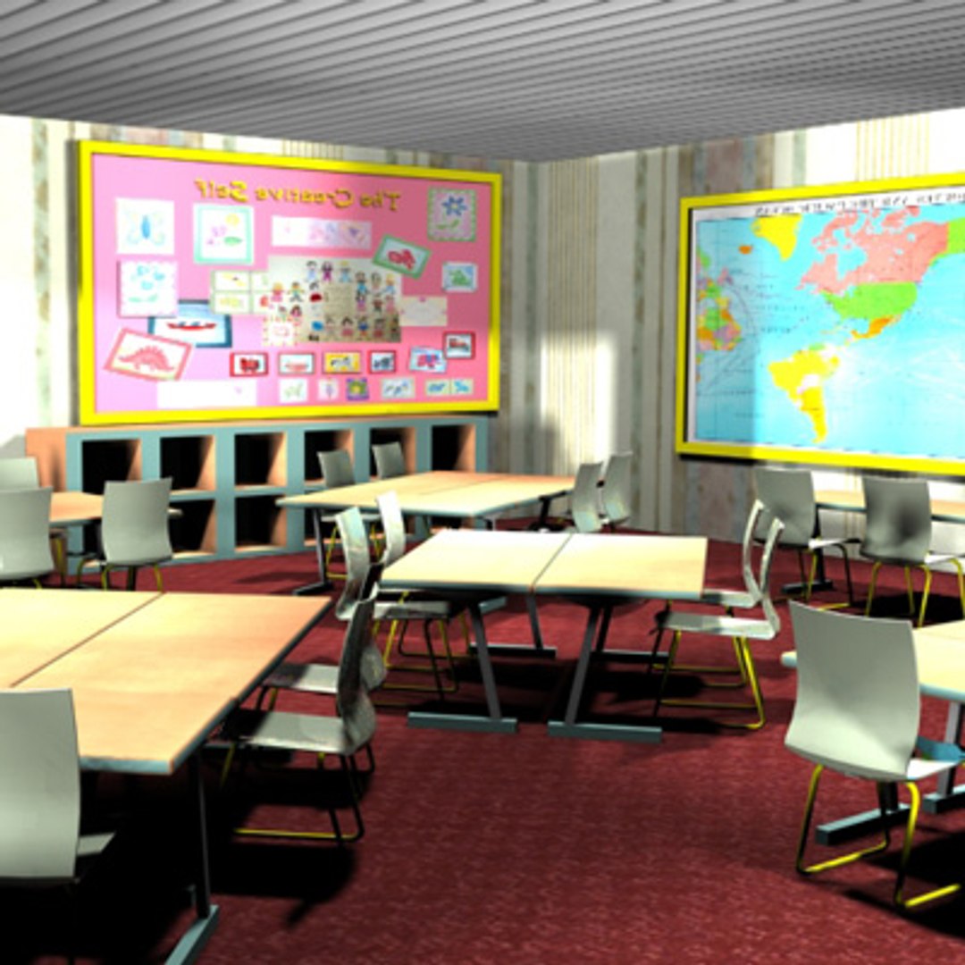 3d Scene Classroom - Model