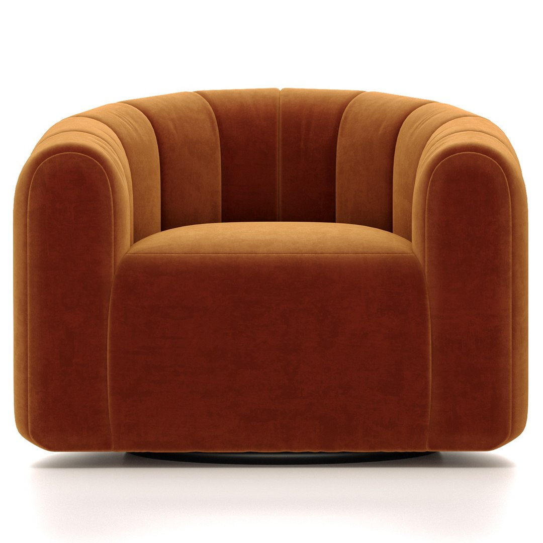 FITZ RUSSET VELVET SWIVEL CHAIR 3D Model - TurboSquid 2039014