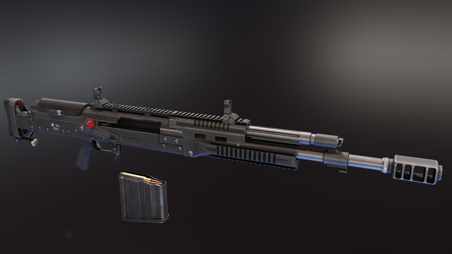 3D AK-50 Anti-materiel Rifle - TurboSquid 2053584