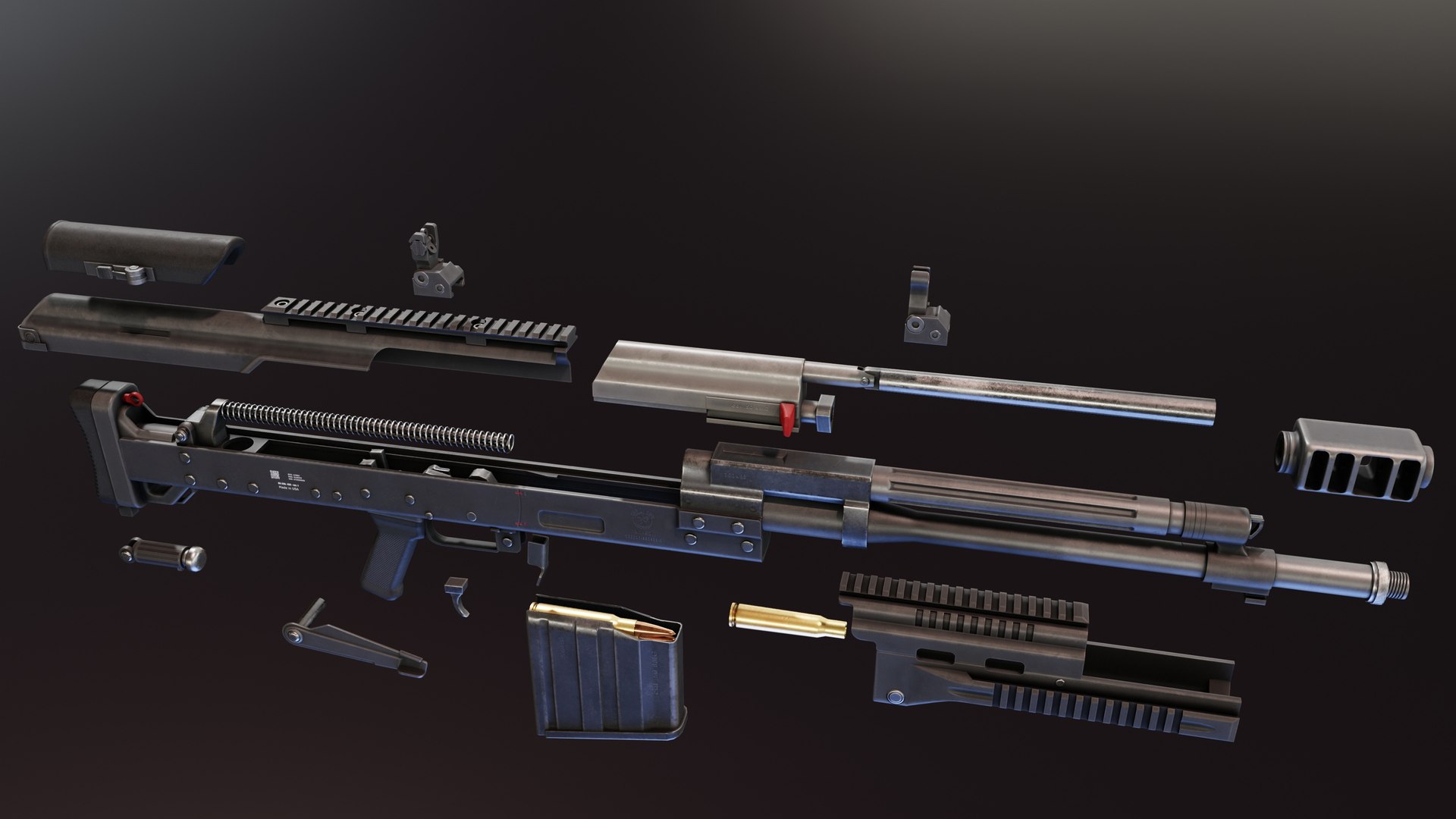 3D AK-50 Anti-materiel Rifle - TurboSquid 2053584