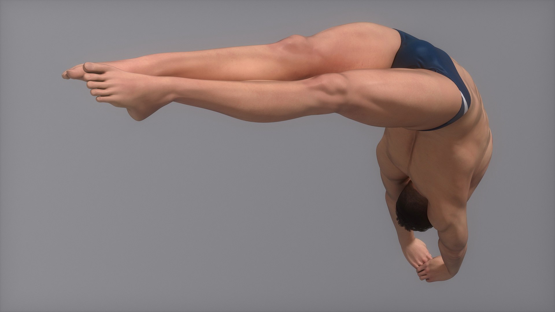 3D Male Diver Springboard Animated HQ Model - TurboSquid 2219858
