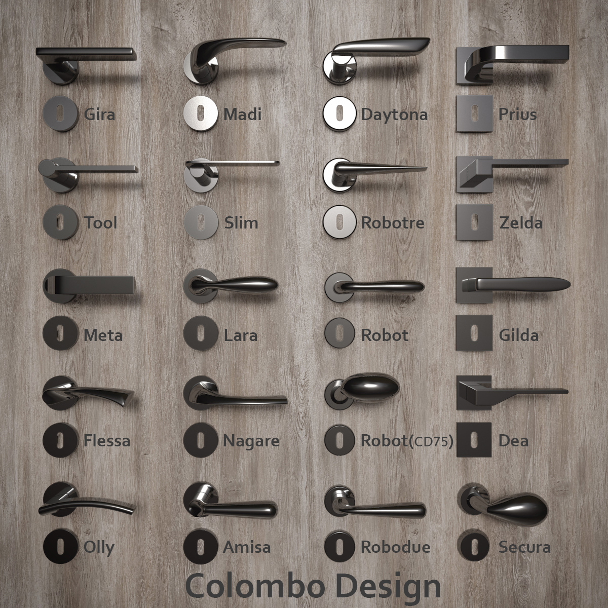 handles colombo design 3d model