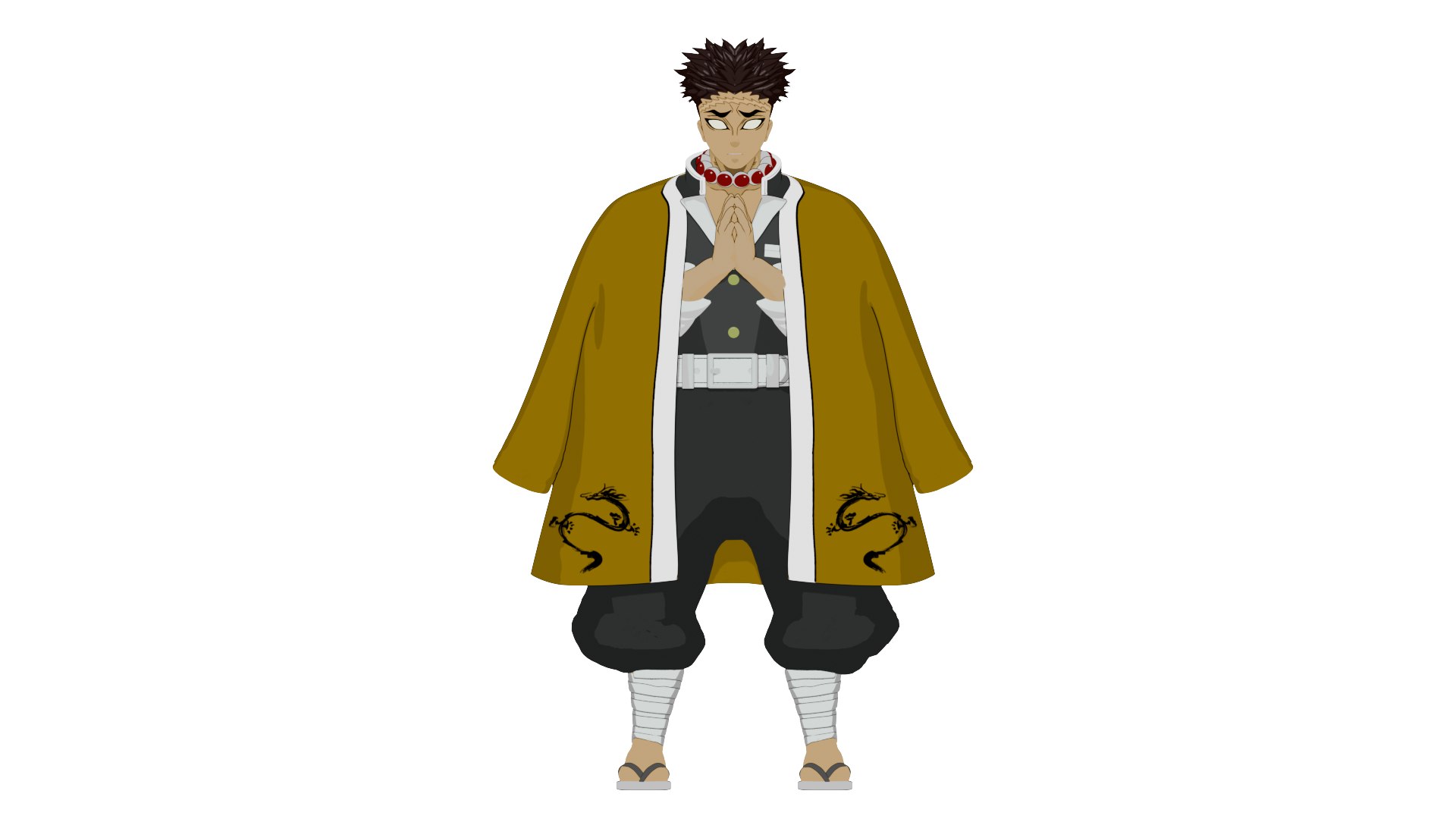 Character Gyomei Himejima From Demon Slayers 3D Model 3D Model ...