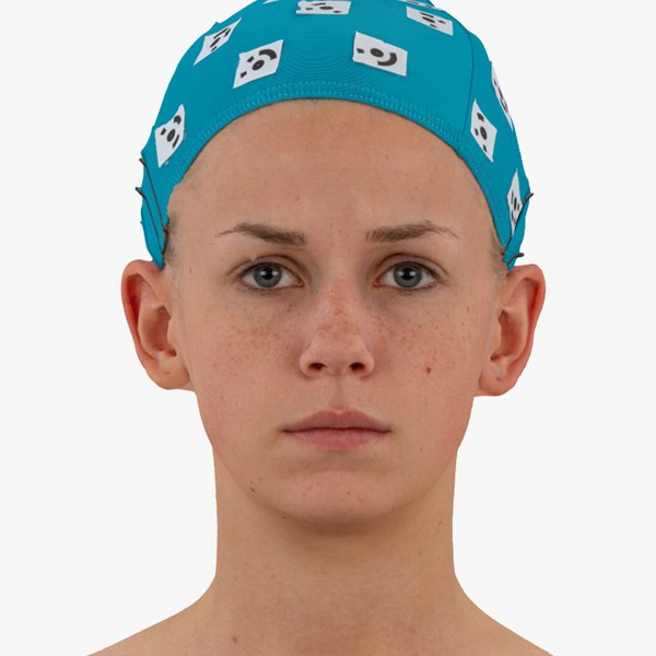 modelo 3d Rhea Human Head Inner Brow Raiser AU1 Escaneo RAW ...