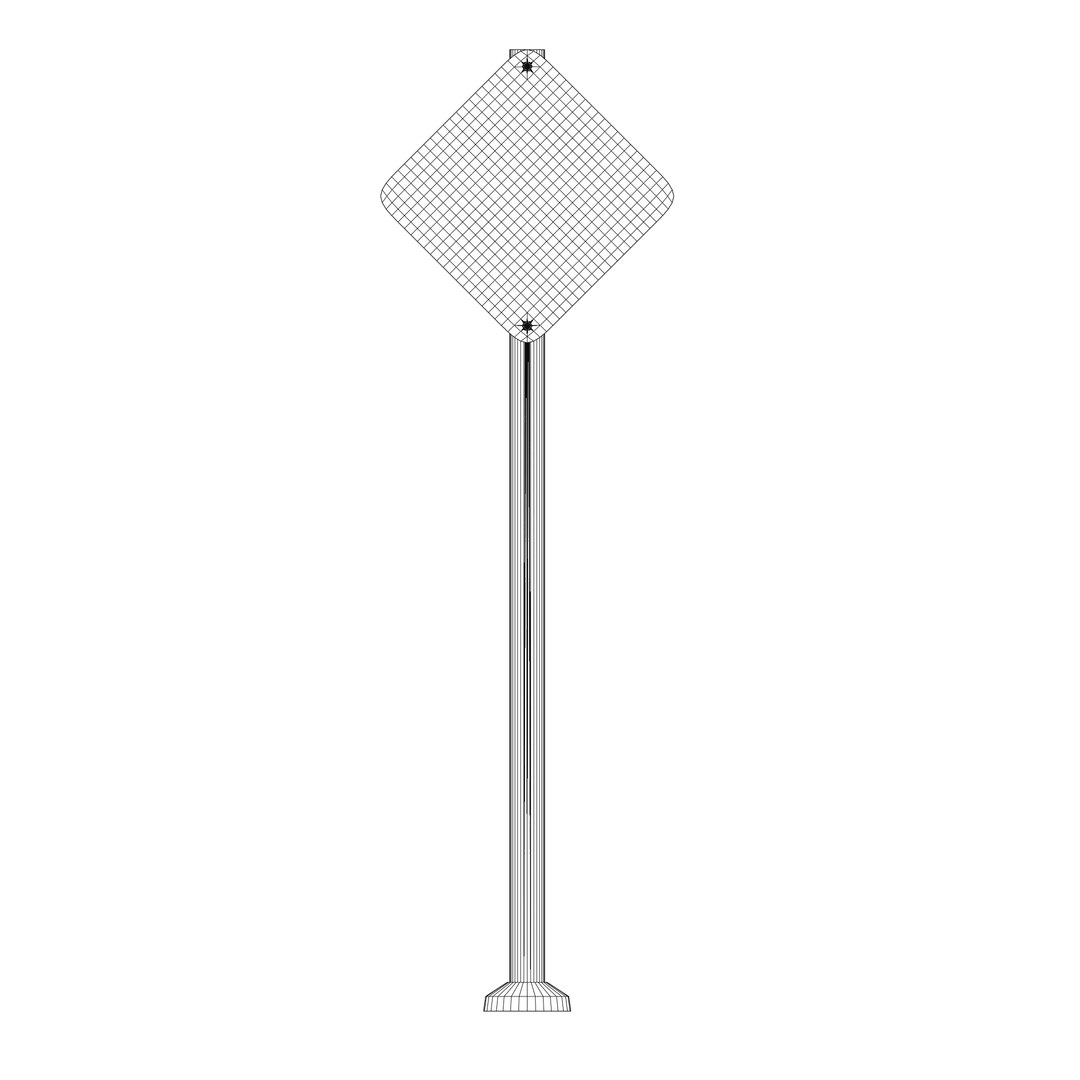 Movable Bridge Warning Traffic Sign 3D Model - TurboSquid 2386576