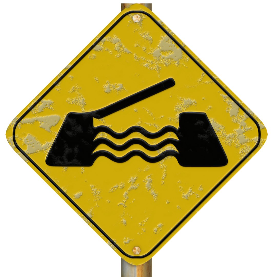 Movable Bridge Warning Traffic Sign 3D Model - TurboSquid 2386576