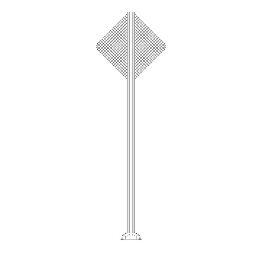 Movable Bridge Warning Traffic Sign 3D Model - TurboSquid 2386576