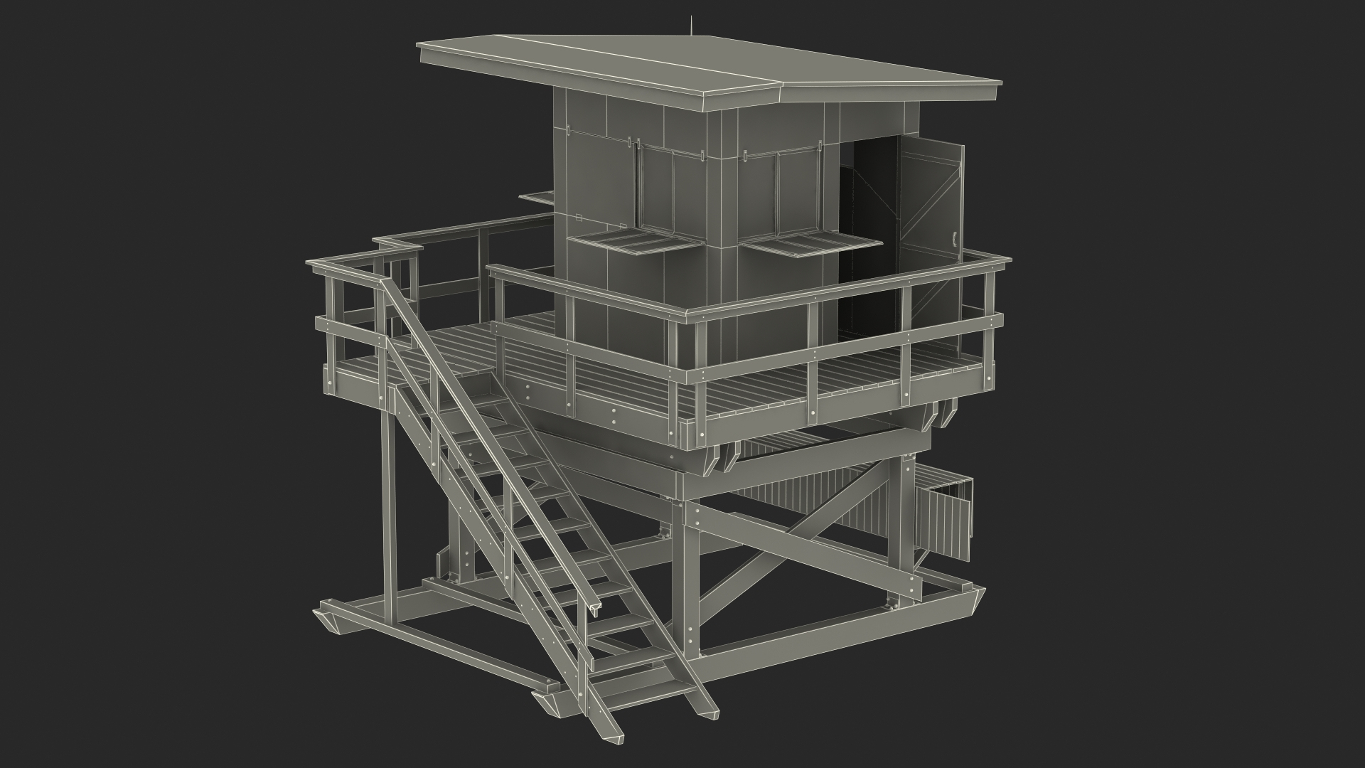Lifeguard House Model - TurboSquid 1723617
