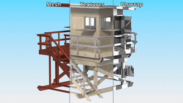 Lifeguard House model - TurboSquid 1723617