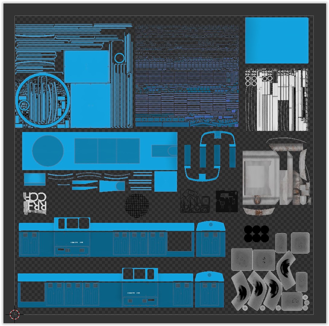 Diesel Locomotive PBR Textures 3D Model - TurboSquid 2028742